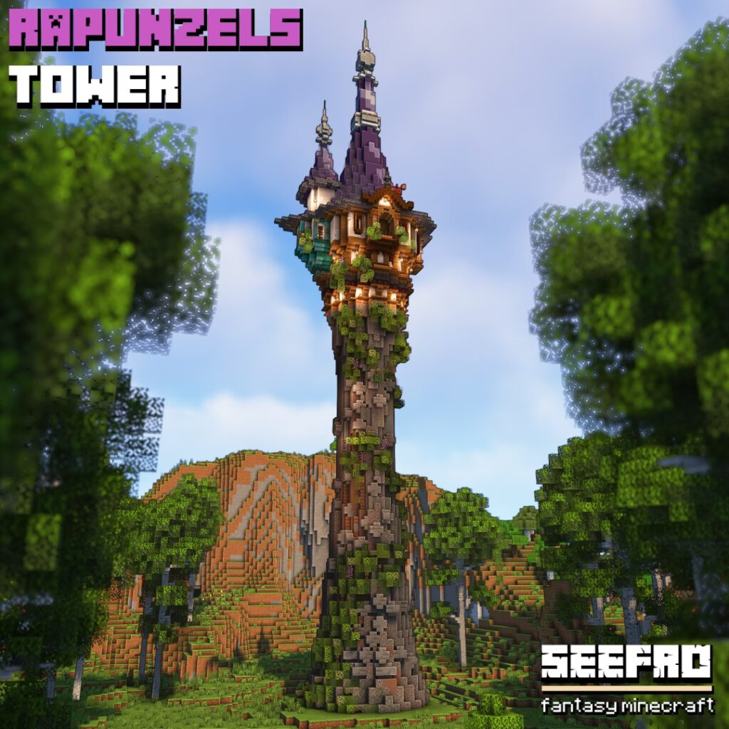 La Torre de Rapunzel de Enredados en Minecraft | CityGame