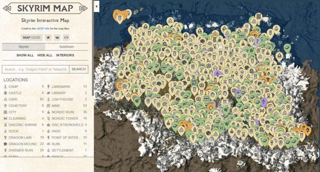 Mapa Interactivo de Skyrim: Tu Guía Total | CityGame